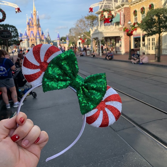 Accessories | Christmas Disney Mickey Ears Headband | Poshmark